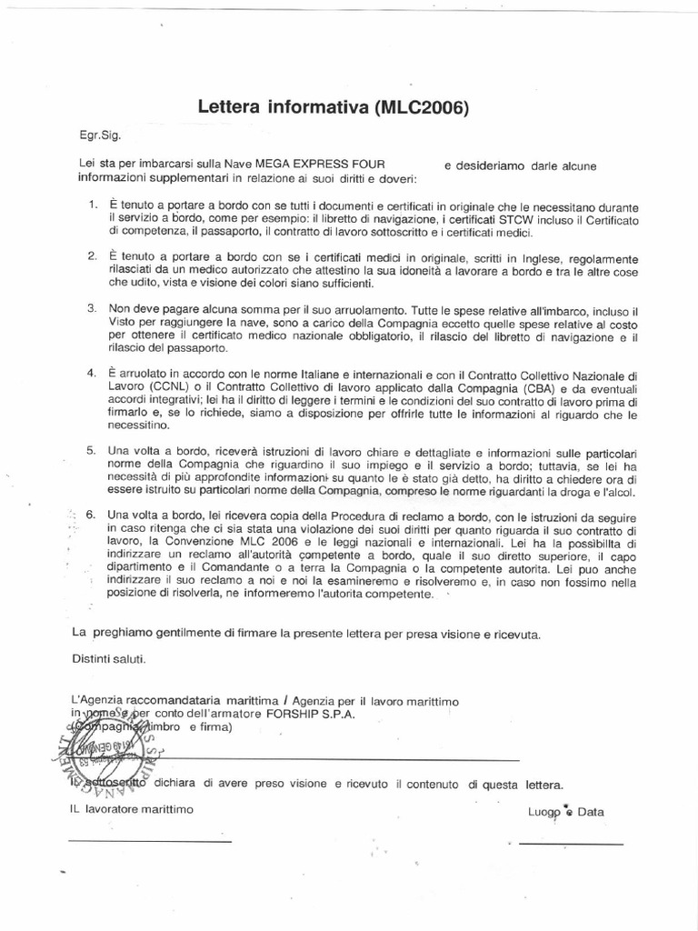 Lettera MLC | PDF