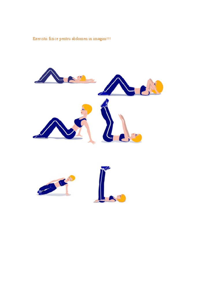 Exercitii Fizice Pentru Abdomen in Imagini | PDF