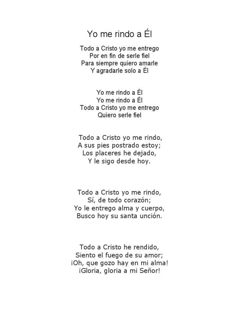 Yo Me Rindo A Él | PDF