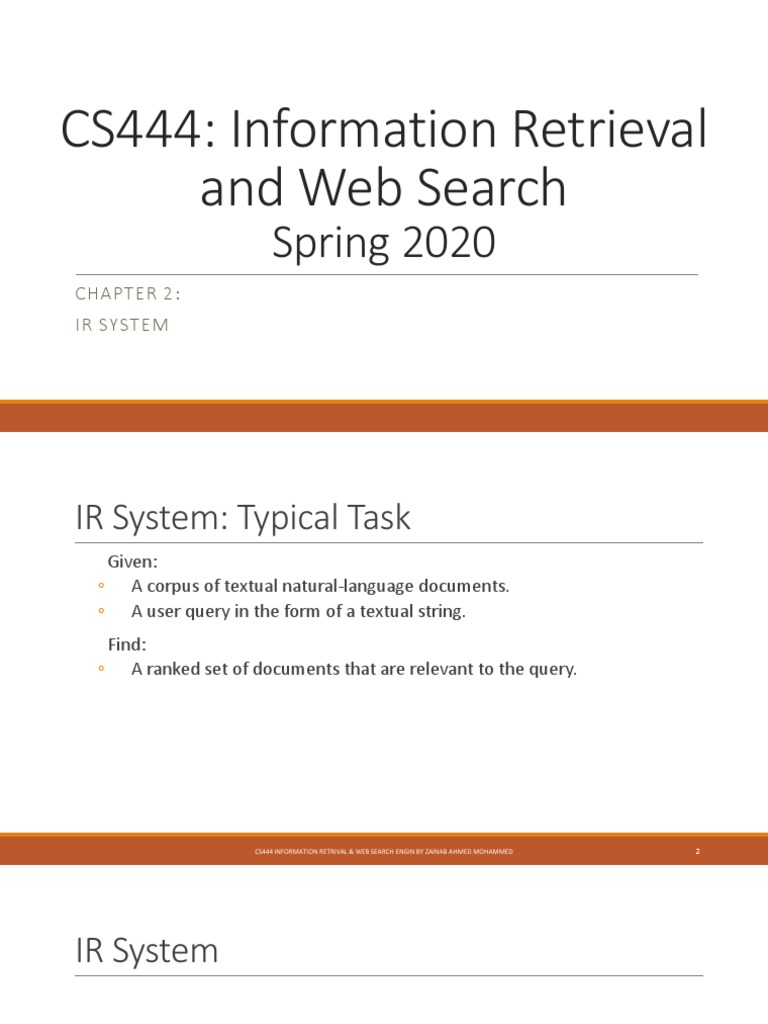 IR System Architecture Guide | PDF | Information Retrieval | Search ...