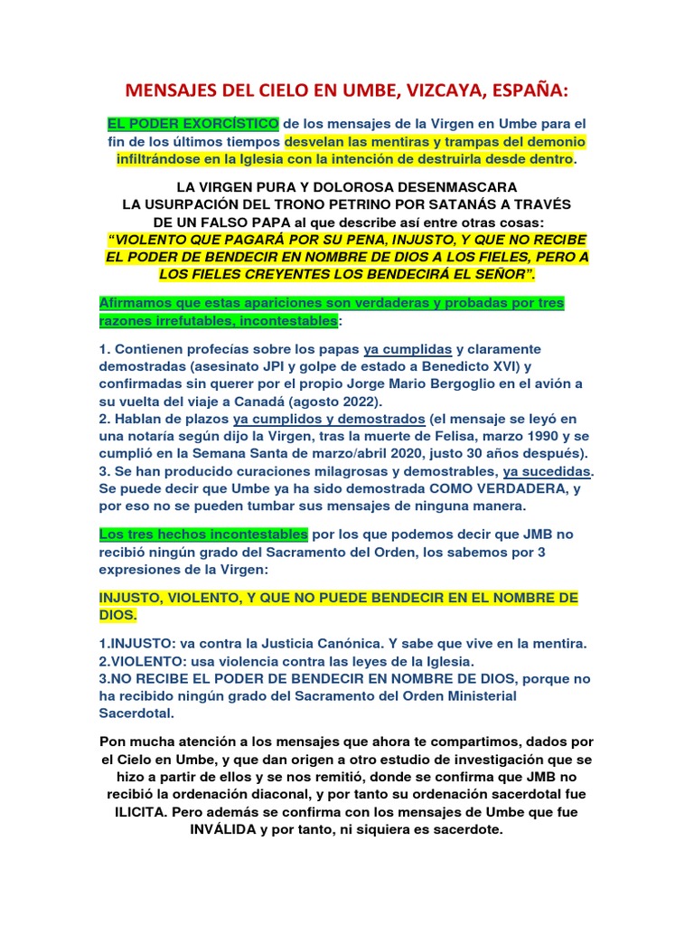 Recopilatorio Sobre Umbe | PDF | María, madre de Jesús | Papa Francisco