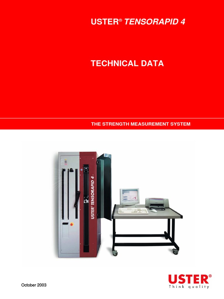 UTR4 - TechnData-e USTER | PDF | Yarn | Mains Electricity