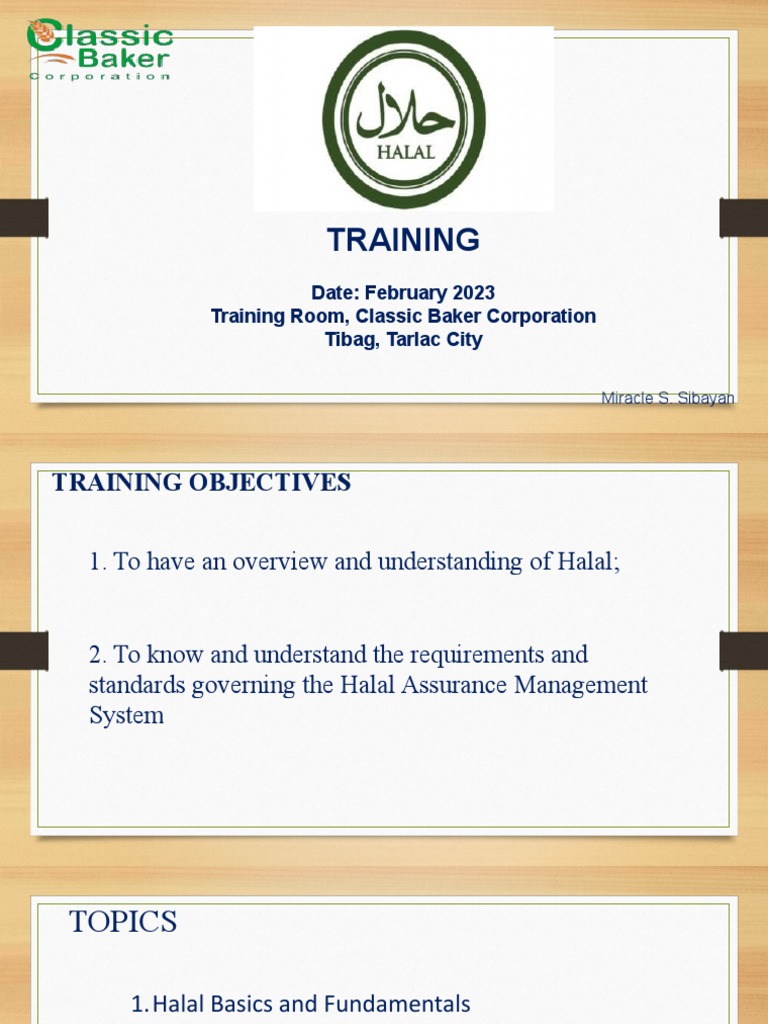 Halal Training | PDF | Sharia | Food And Drink