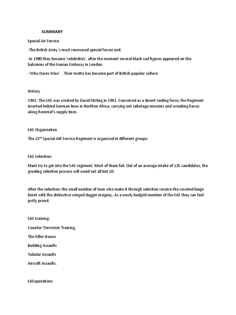 Main ideas-SAS | PDF | History