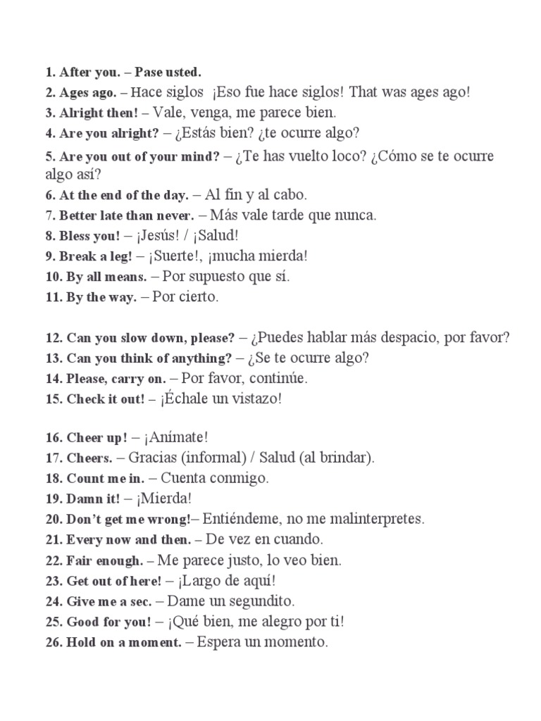 130 Frases Mas Usadas en Ingles | PDF | Arte