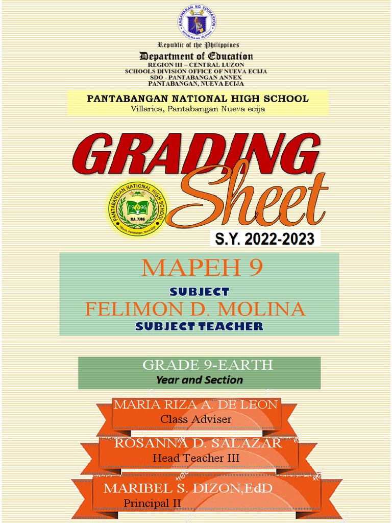 Grading Sheet 2022-2023 Earth | PDF