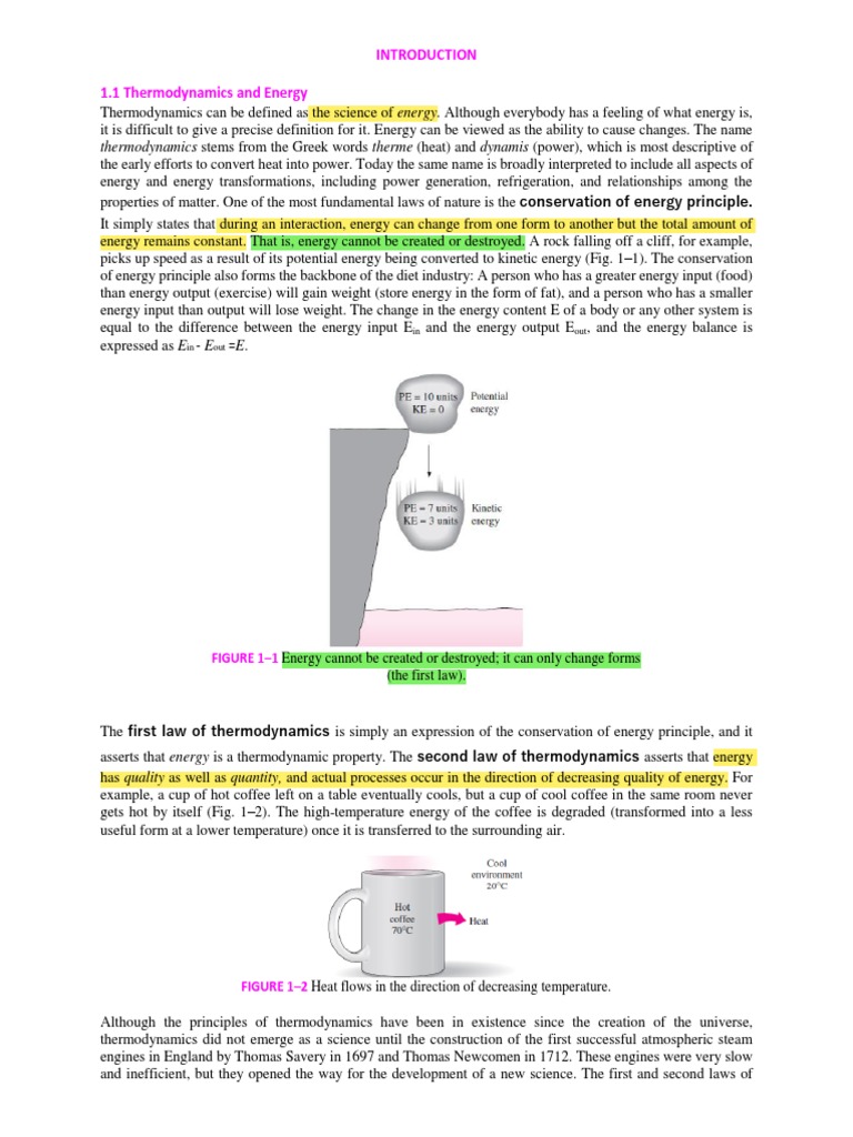 1.0 Introduction To Thermodynamics | PDF | Thermodynamics | Thermodynamic Equilibrium