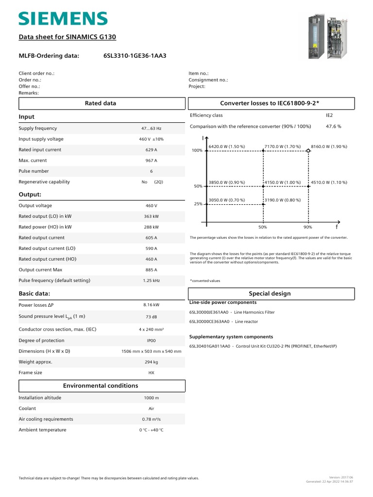 6SL3310-1GE36-1AA3 Datasheet en | Download Free PDF | Electronic Engineering | Manufactured Goods