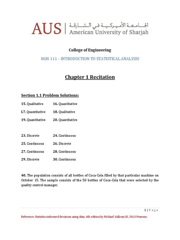 Ch1 Sol | PDF | Sampling (Statistics) | Experiment