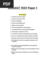 VERSANT-TEST | PDF | Headphones | Lecture
