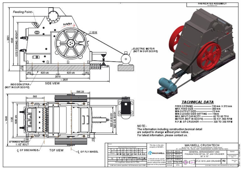 Maxwell DTJC 3015-01 G.A. (Double Wheel) | PDF | Physical Sciences ...