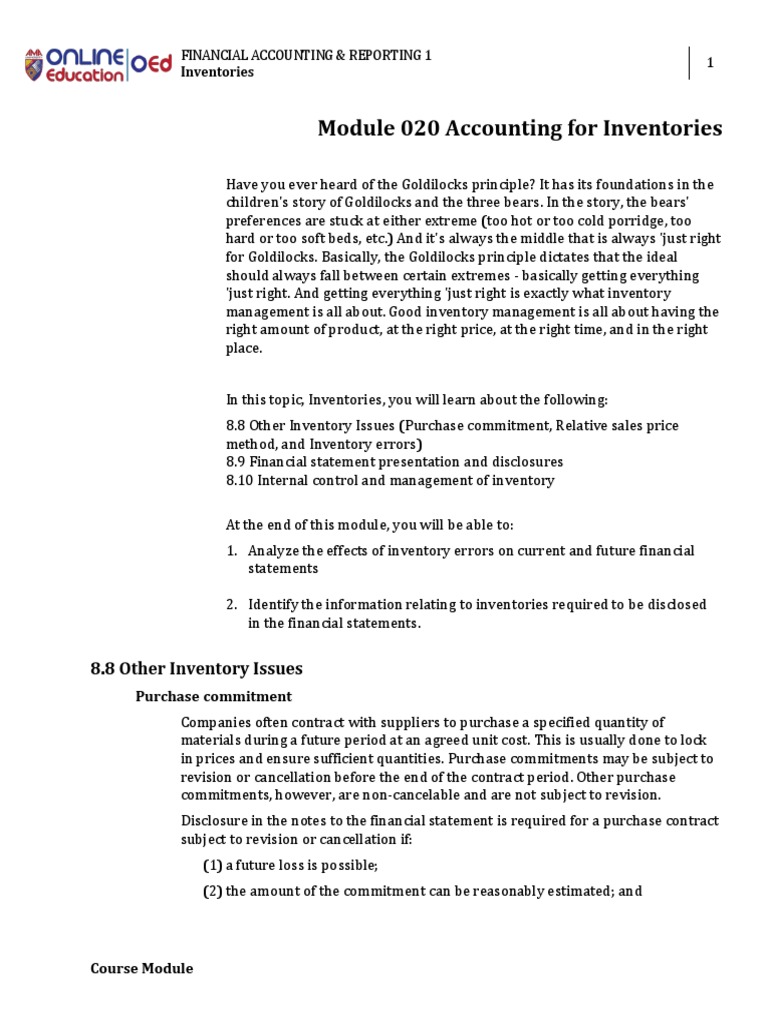 Week 08 - 03 - Module 20 - Accounting For Inventories | PDF | Inventory ... Week 08 - 03 - Module 20 - Accounting For Inventories | PDF | Inventory ...