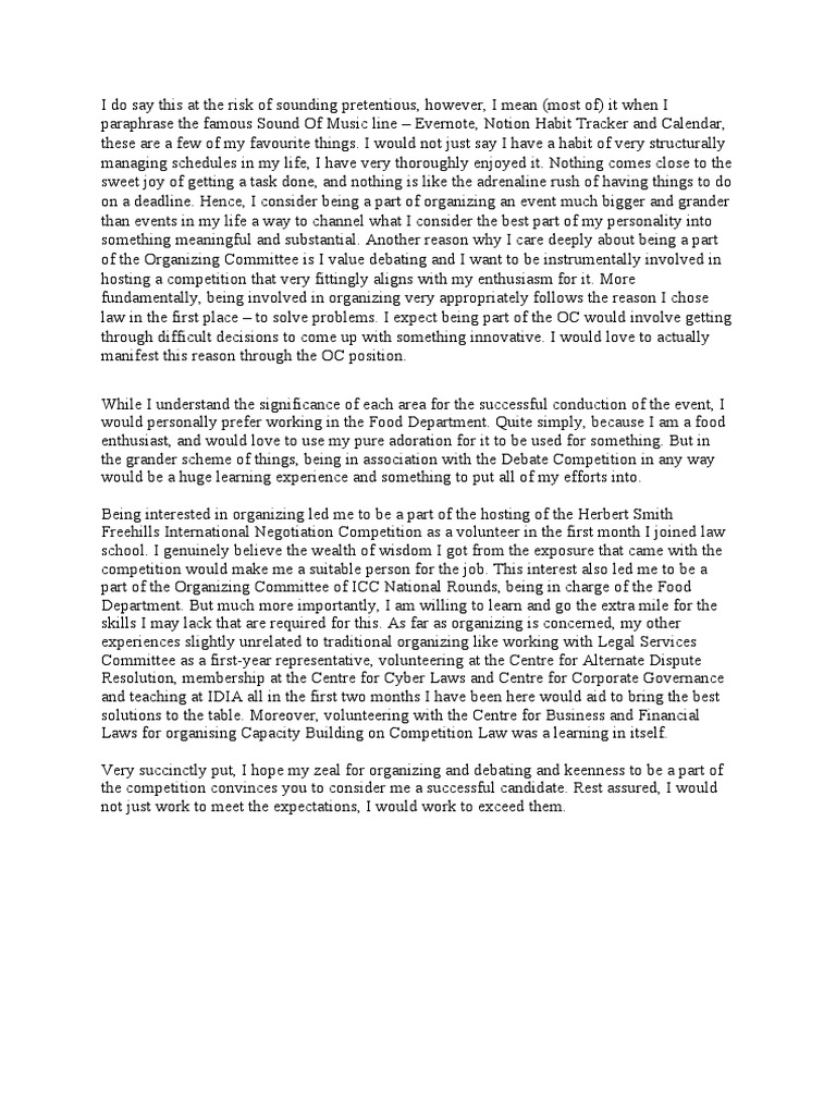 SOP For Debate | PDF