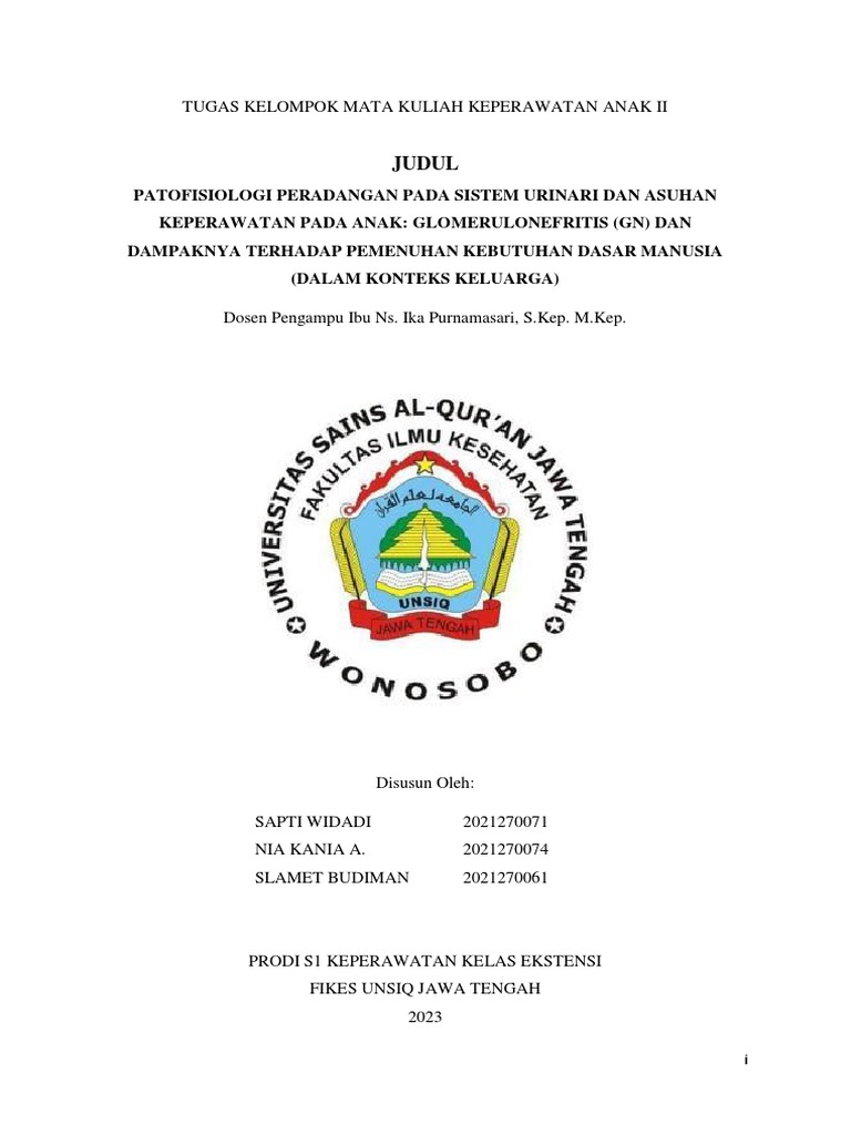 Tugas Matkul Kep. Anak II Sapti | PDF | Sains & Matematika