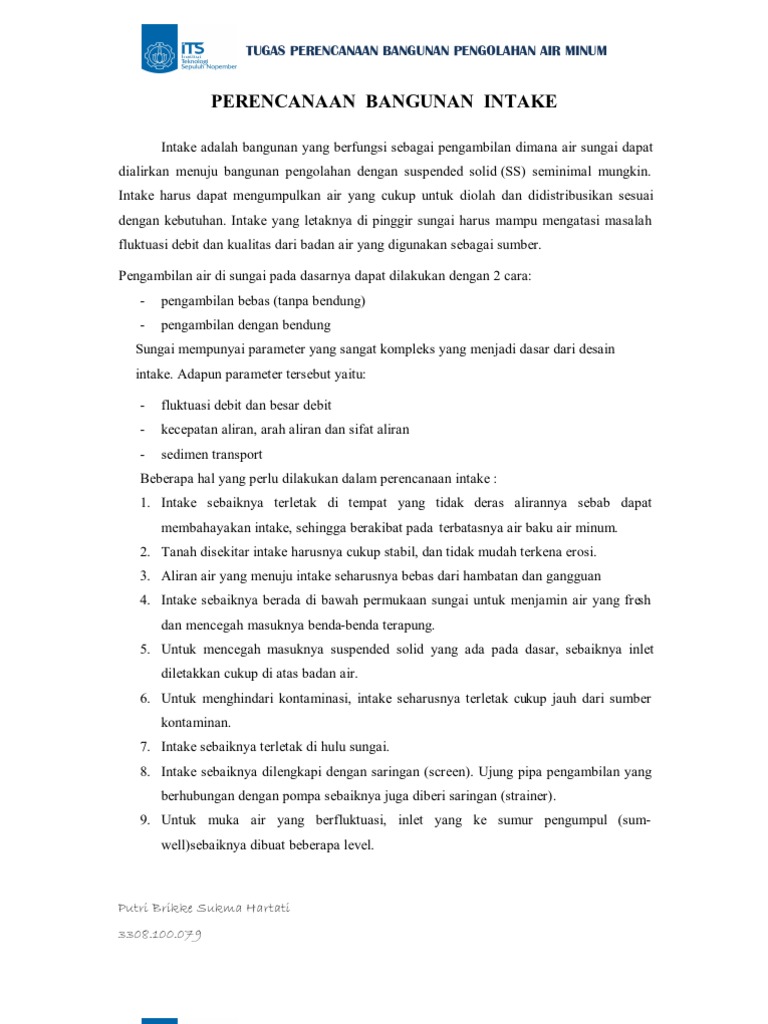 An Bangunan Intake | PDF