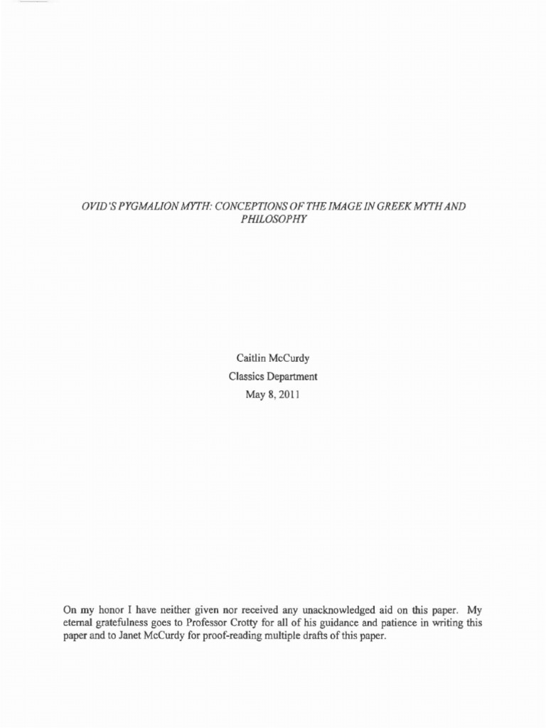 Ovid's Pygmalion Myth | PDF | Greek Mythology | Medusa