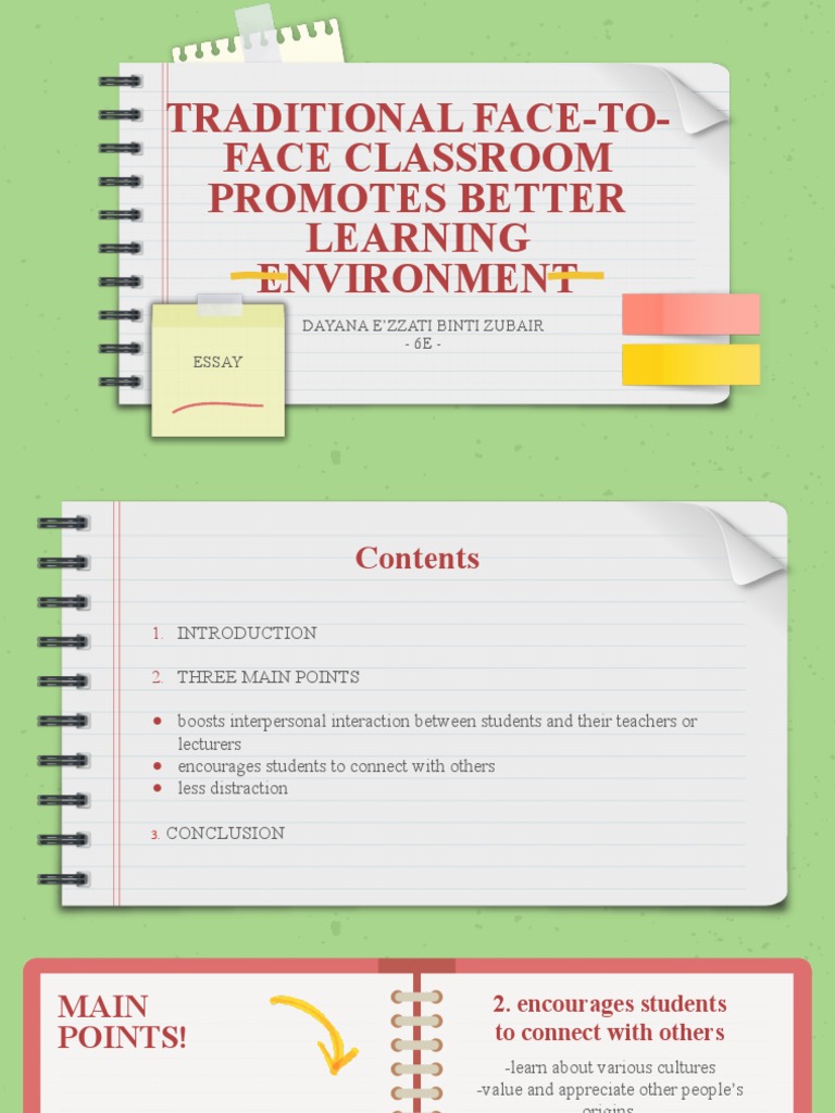 The Advantages of Traditional Face-to-Face Classrooms: Promoting Better Learning Through ...