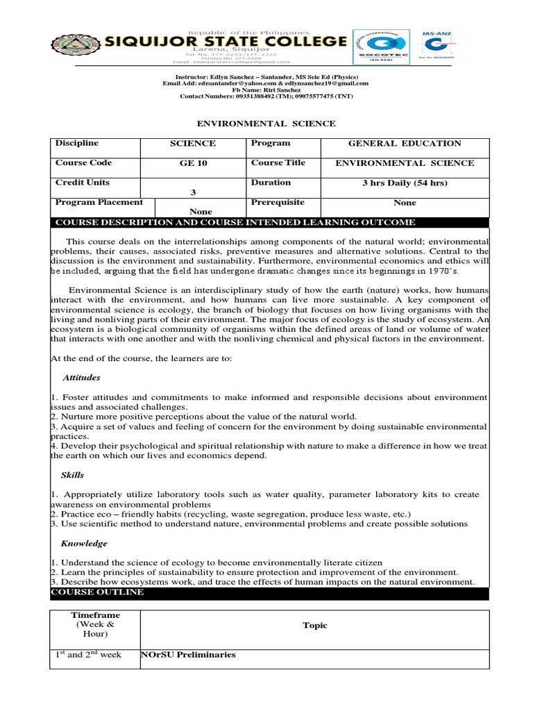Ge 10 Module 1 Pdf Sustainability Natural Environment