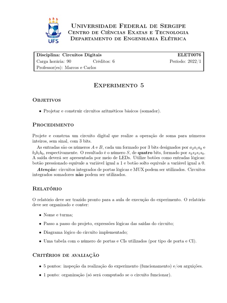 Experimento 5 | PDF