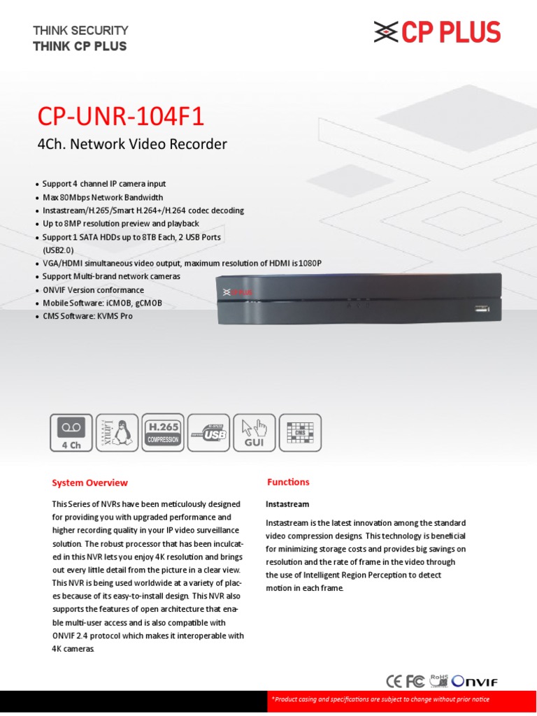 CP Unr 104F1 | PDF | Video | Hdmi