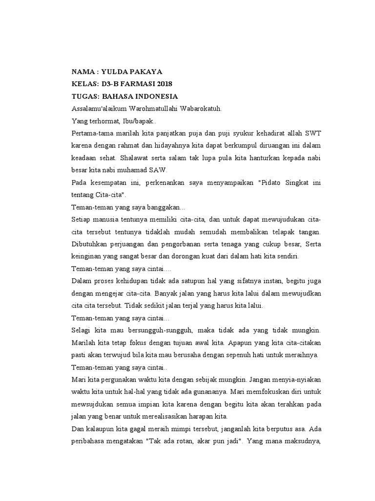 Pidato Cita-Cita | PDF