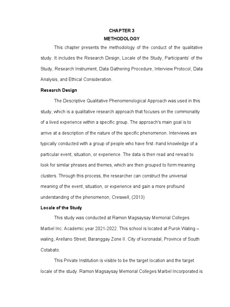 CHAPTER III | PDF | Qualitative Research | Procrastination