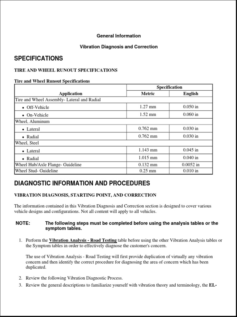 142 - Vibration Diagnosis and Correction | PDF | Axle | Frequency