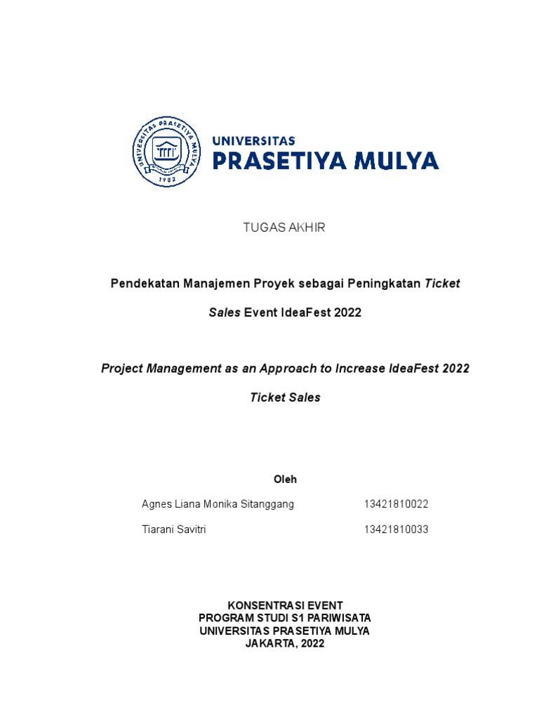 Laporan TA-PI Agnes Liana & Tiarani Savitri (FINAL SUBMISSION PDF | PDF