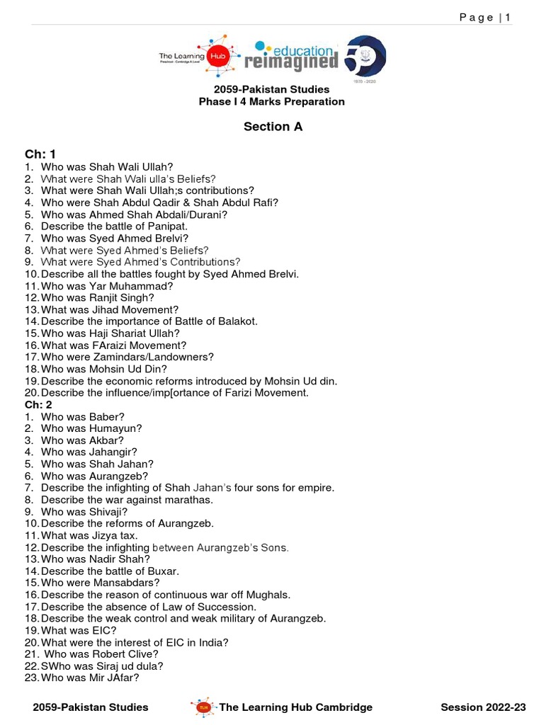 P1-History 4 Marks Question Full Book | PDF | Partition Of India ...