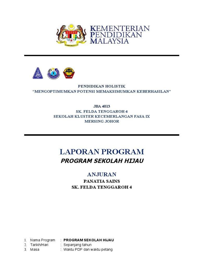 Laporan Program Sekolah Hijau | PDF