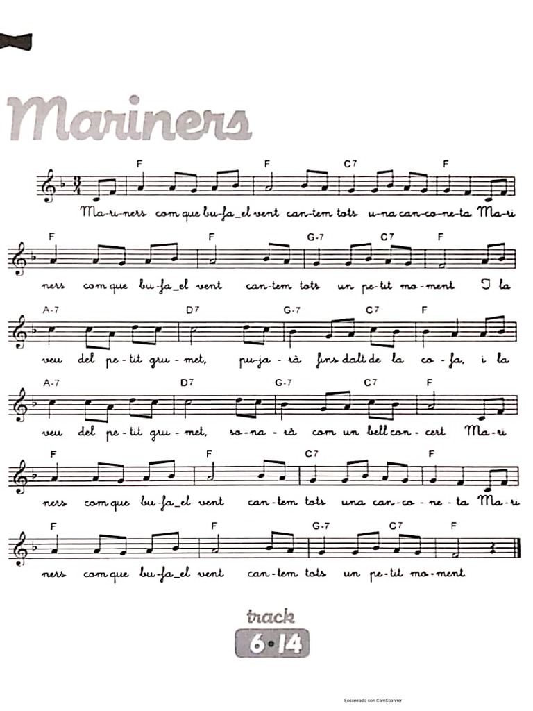 Mariners, Canciones para Cantar | PDF