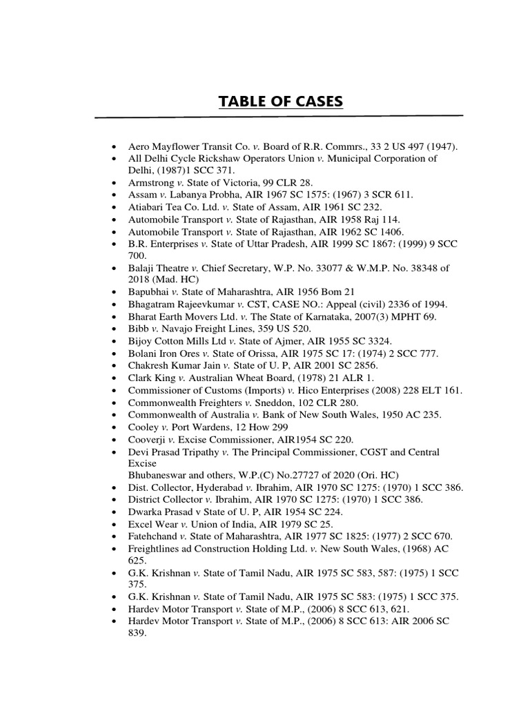 08 - List of Cases | PDF