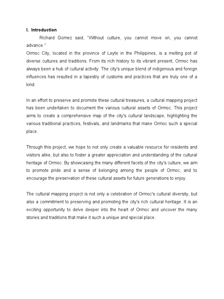 Ormoc City's Cultural Mapping Project | PDF