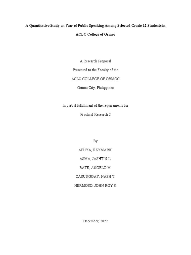 HUMSS - C - 1.pdf (HUMSS C - FREUD - Group 04.) | PDF | Anxiety | Public Speaking