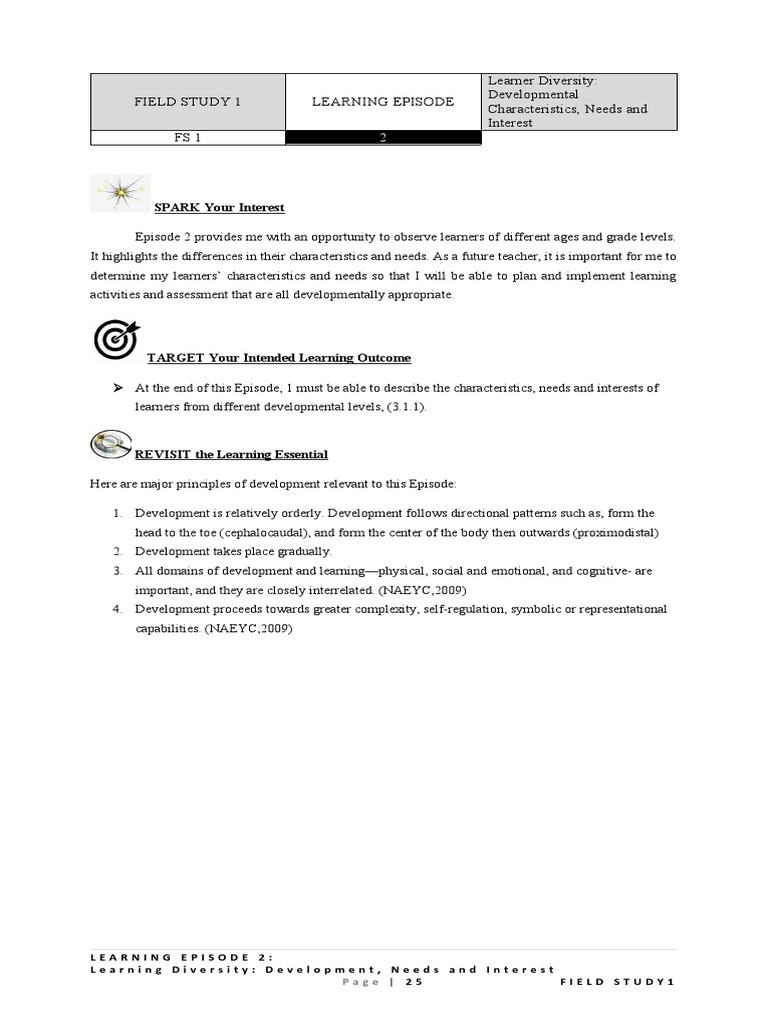 Fs-1-Ep-2 Done | PDF | Cognitive Development | Learning