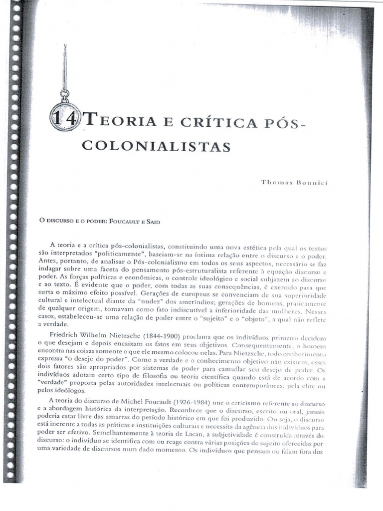 Teoria e Crítica Pós Colonialista | PDF