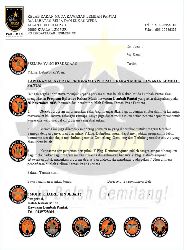 Tawaran Program Explorace Rakan Muda | PDF | Ilmu Sosial | Sains ...