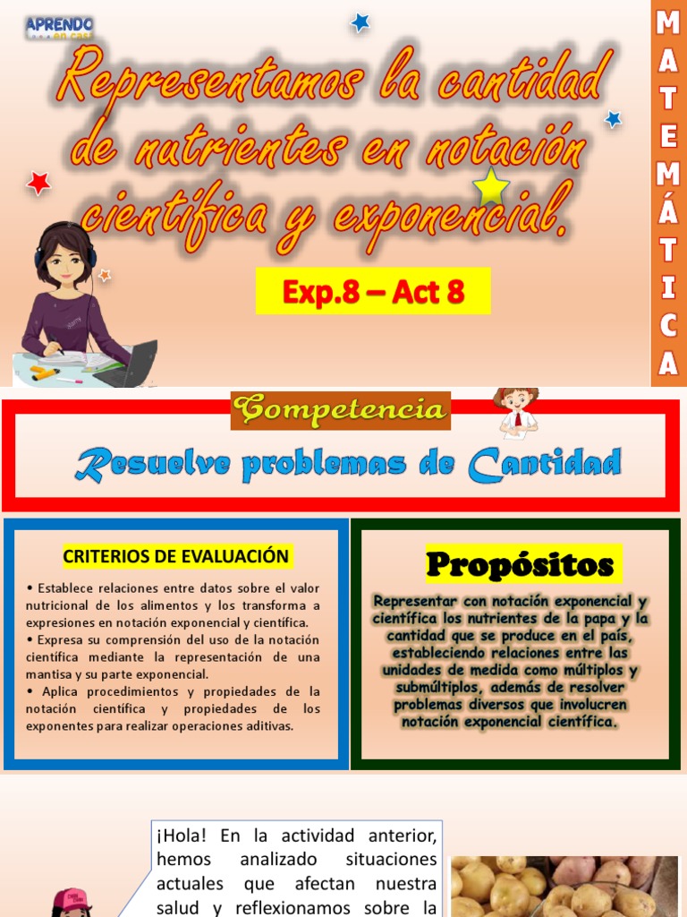 Exp 8 Act 8 Cuarto PDF | PDF | Funcion exponencial | Patata