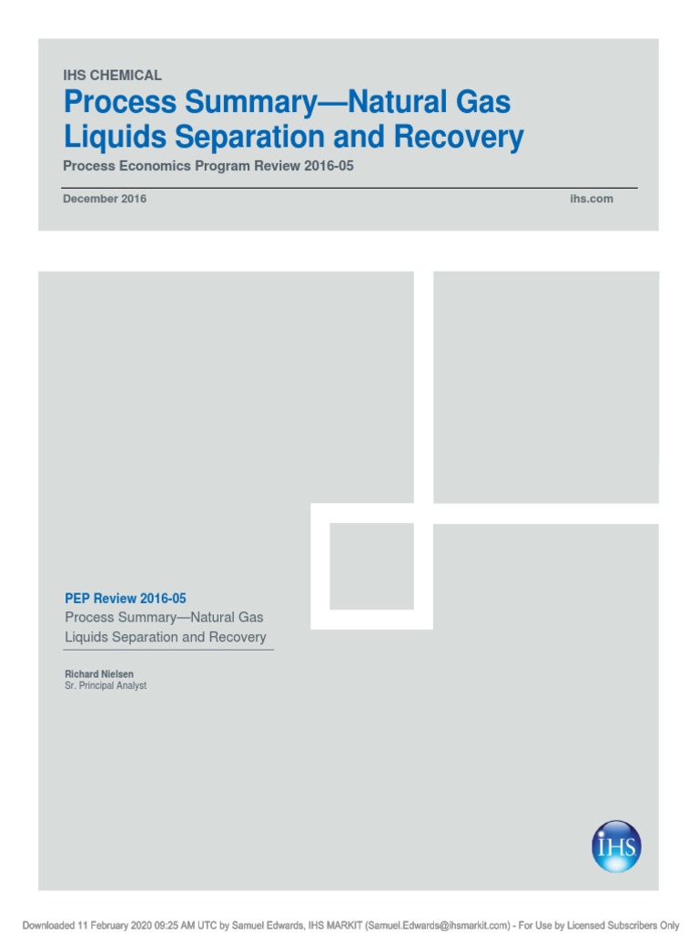 Natural Gas Liquids Separation and Recovery Process Economics Program Review 2016-05 | PDF ...