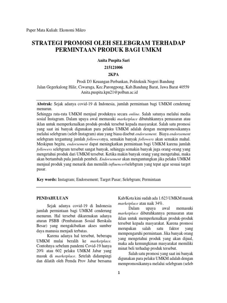 Paper Mata Kuliah | PDF