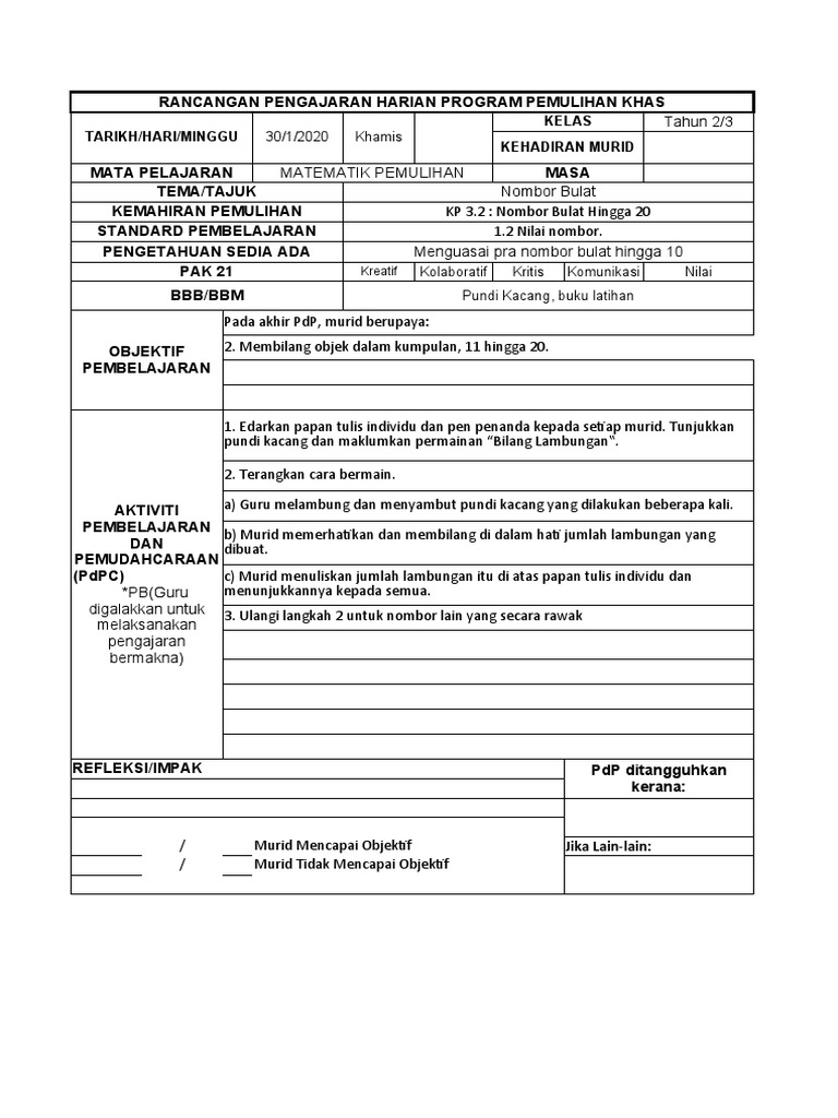 RPH 30 Januari 2023 | PDF