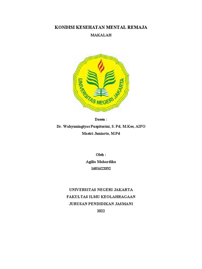 Makalah Kesehatan Mental Remaja | PDF