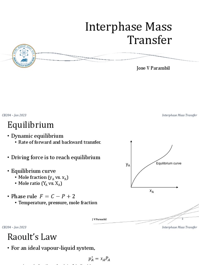 3 Interphase Mass Transfer | PDF | Branches Of Thermodynamics | Gases