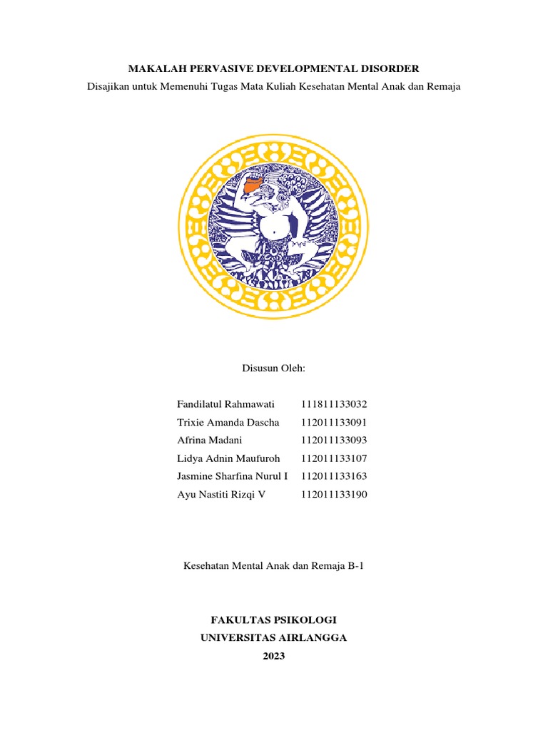 Memahami Pervasive Developmental Disorder | PDF
