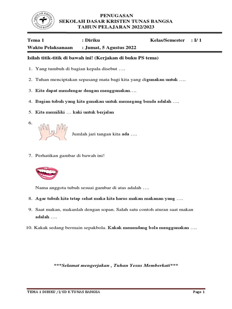 PS TEMA 1 Jumat, 5 Agust 2022 | PDF