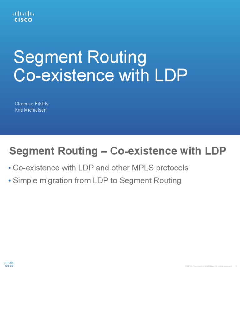 Segment Routing and LDP Co-Existence | PDF | Networking | Multiprotocol Label Switching