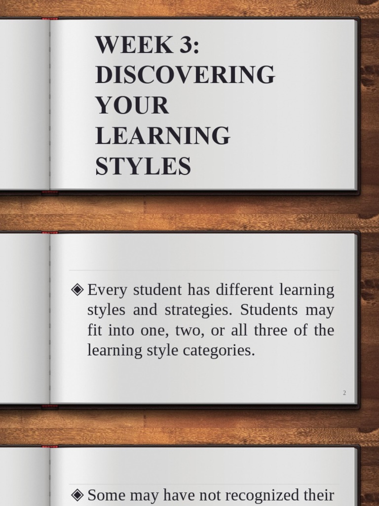 WEEK 3 Discovering Your Learning Styles-1 | PDF | Learning Styles | Learning