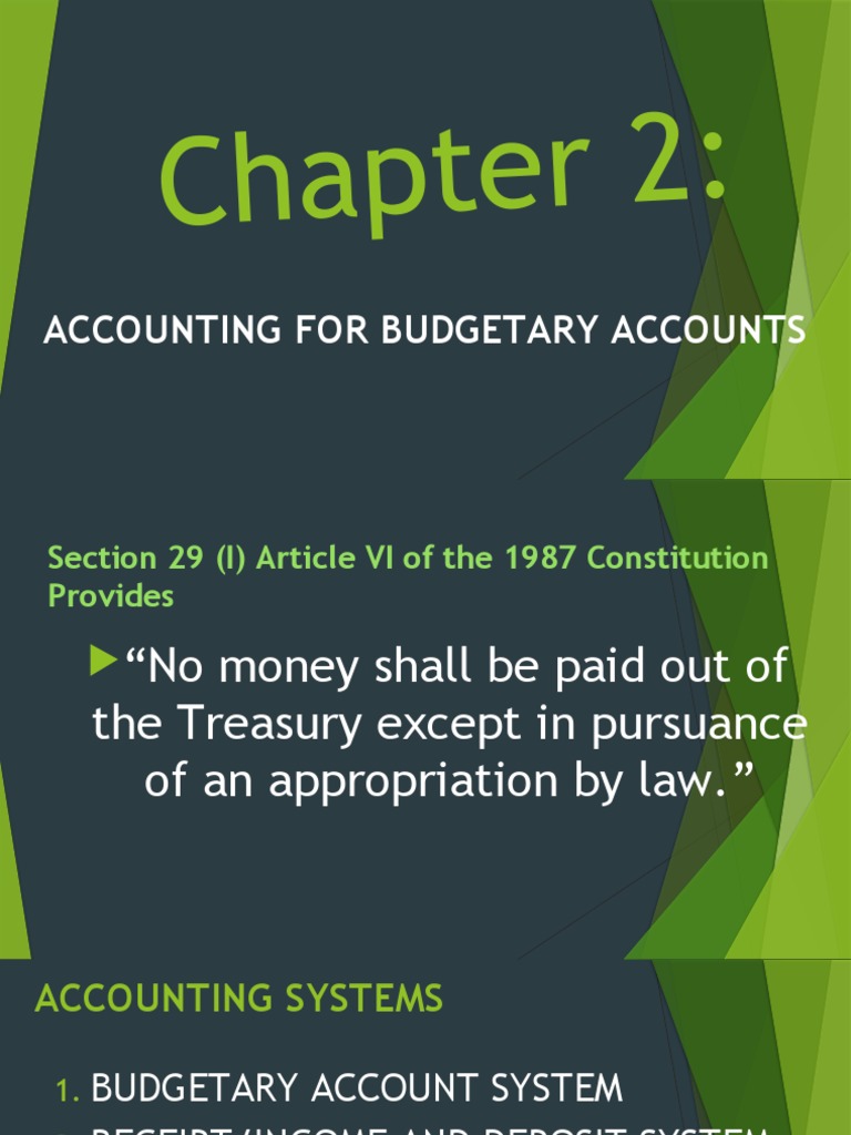 Chapter 2 Accounting For Budgetary Accounts | PDF | Budget ...