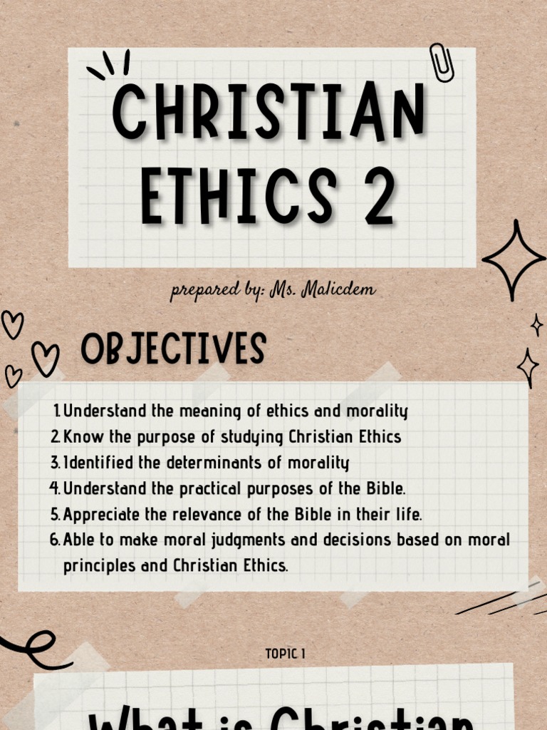 Understanding Christian Ethics | PDF | Morality | Christian Ethics