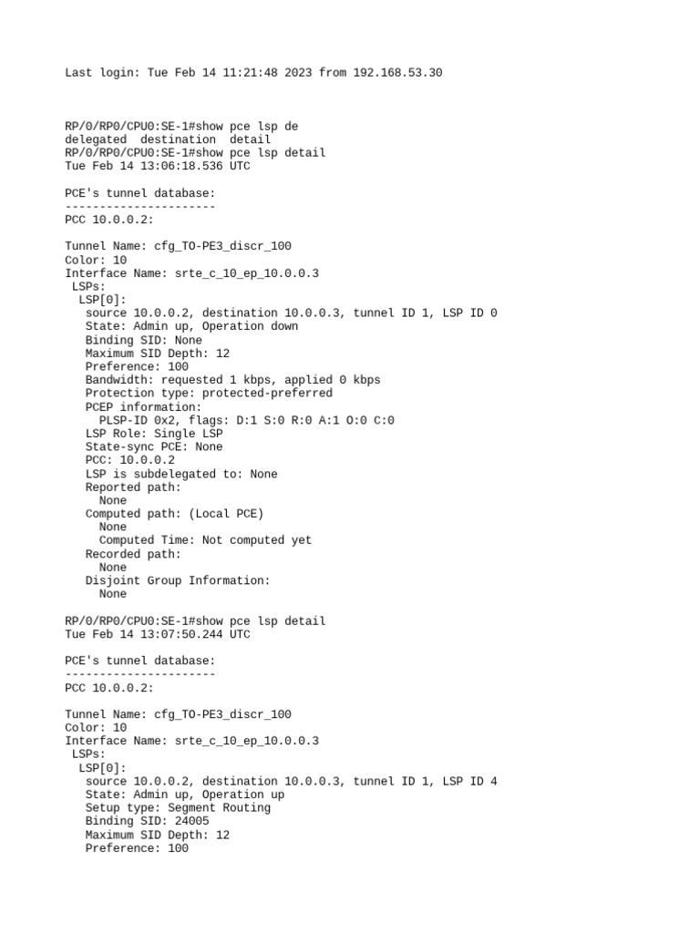 Analysis Of Segment Routing Configuration And Path Computation On Cisco